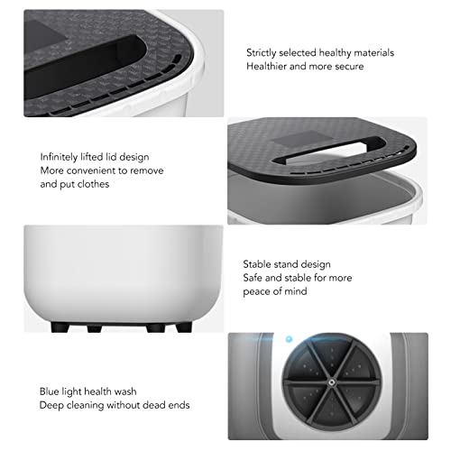 6 Litre Mini Lingerie Washer, Portable Ultrasonic Washing Machine, Mini Underwear Washer Compact Laundry Machine with USB Cord, Automatic Power Off, Suitable for Home Business, Travel, Apartment