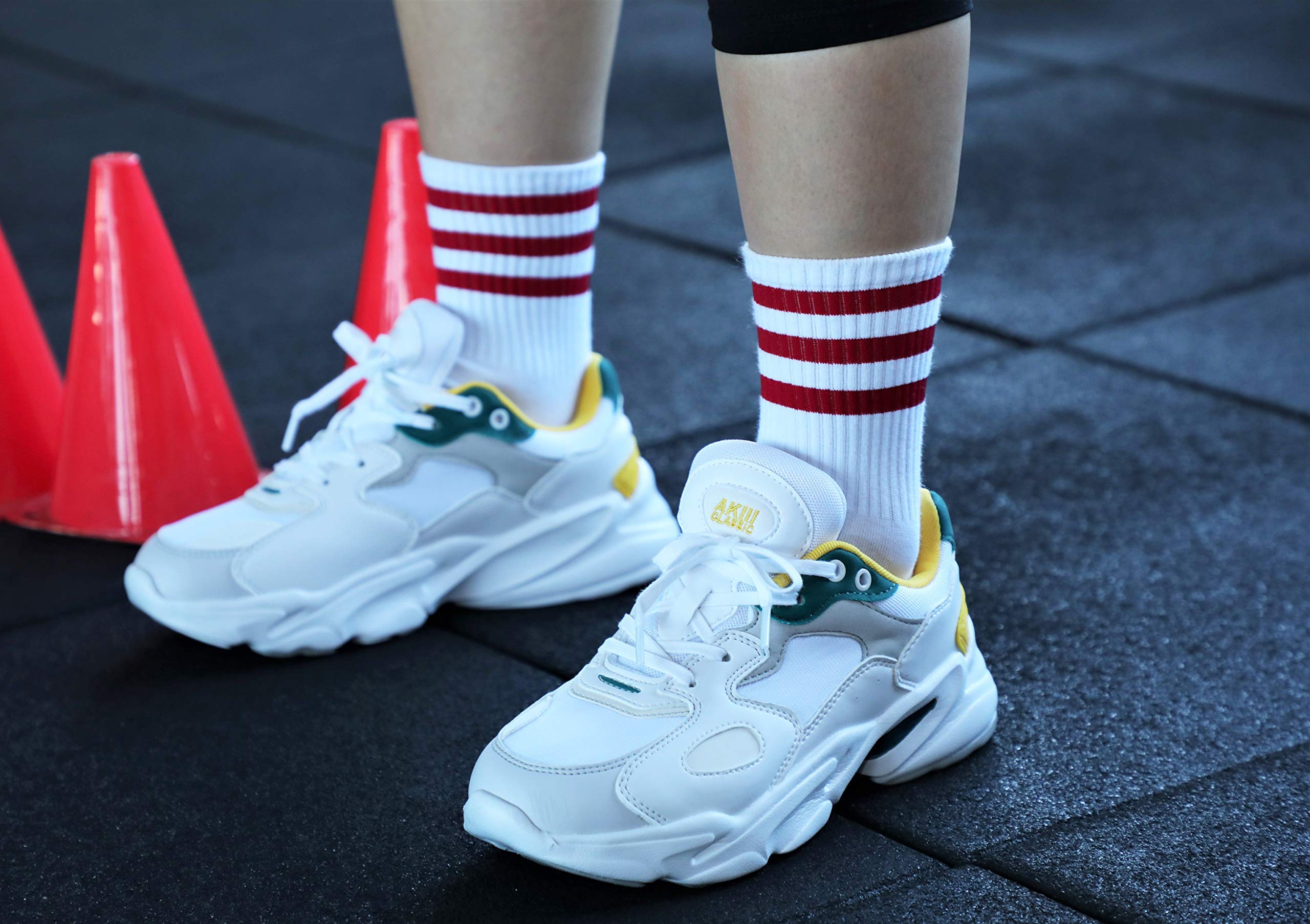 MK SOCKS 5 PCS Sets Premium Cotton Athletic Sports Running Retro Cute Matching School Crew Socks For Men/Women