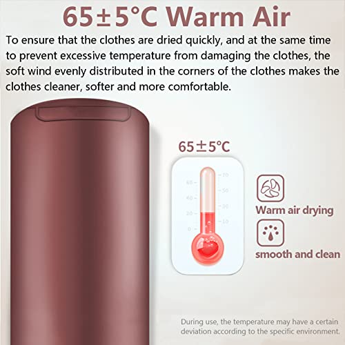EUPXRHY Electric Clothes Airer Dryer Indoor, Fast Drying Heated Drying Rack for Clothes with Timer, Portable Electric Airer Clothes Dryer 15kg, Thermostatic Heating, 900W Energy Saving