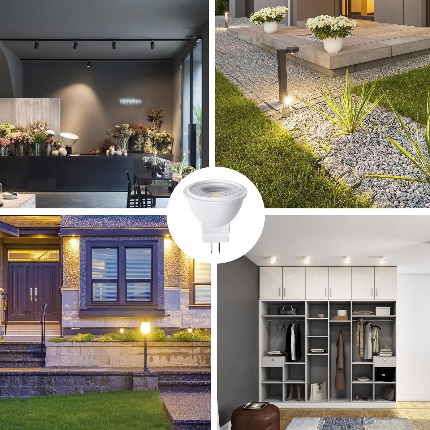 Lustaled 12V MR11 GU4.0 LED Light Bulb 3W G4/GU4/GZ4 Bi-Pin Base LED Spot Light Low Voltage MR11 Landscape Bulbs 25W Halogen Equivalent Warm White 3000K for Accent Recessed Lamp (4-Pack)