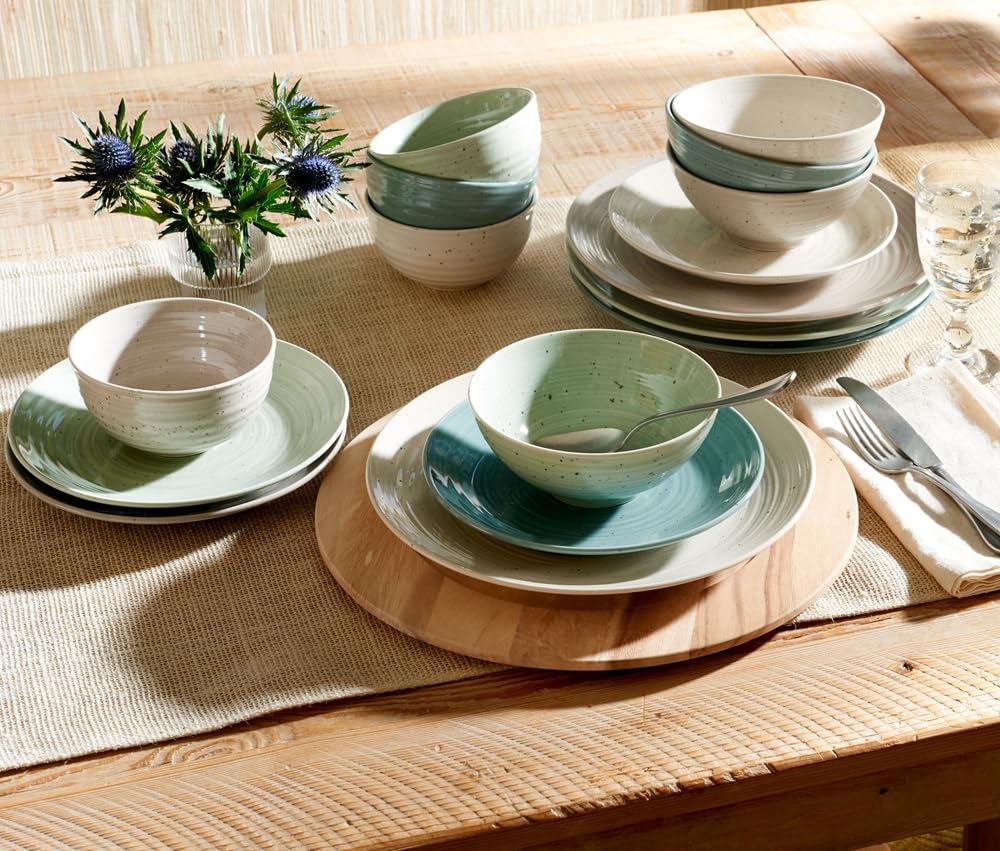 Artist's Blend 16 Pc Set - Artist Inspiration, Porcelain Serving Bowls, Colorful Designs, For Food and Art