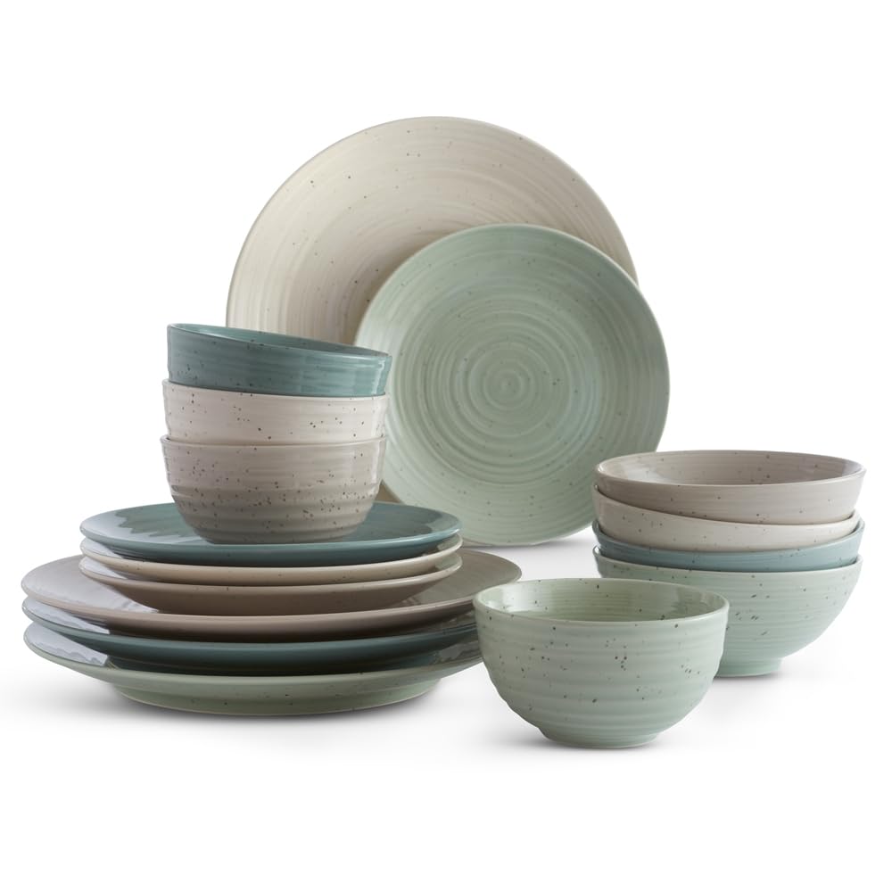 Artist's Blend 16 Pc Set - Artist Inspiration, Porcelain Serving Bowls, Colorful Designs, For Food and Art