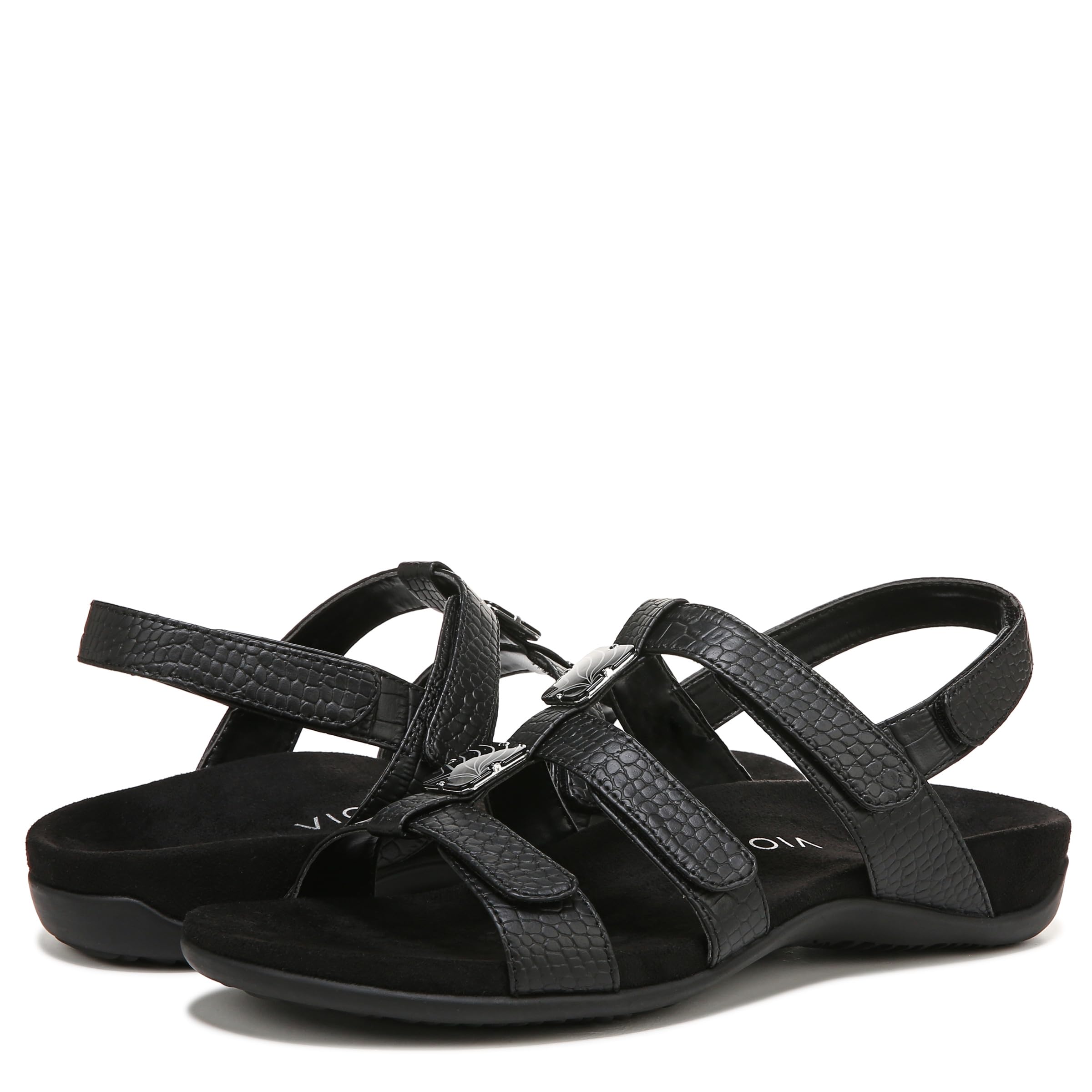 Vionic AMBER0029.5M Amber Black Crocodile 9.5 M