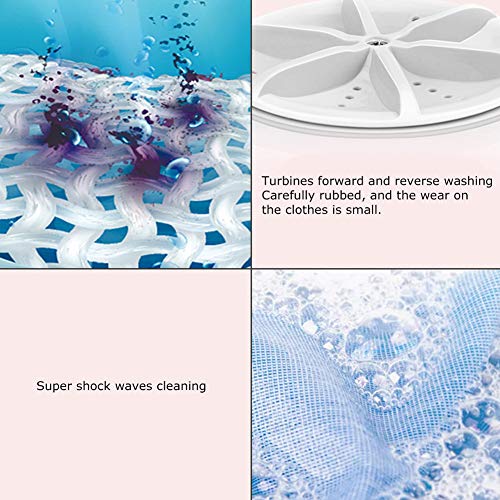 Clothes Washing Machine, Desktop 5V 18W Portable High Efficiency USB Charging Laundry Washer, for Cleaning Underwear Washing Socks Cleaning Baby Clothes