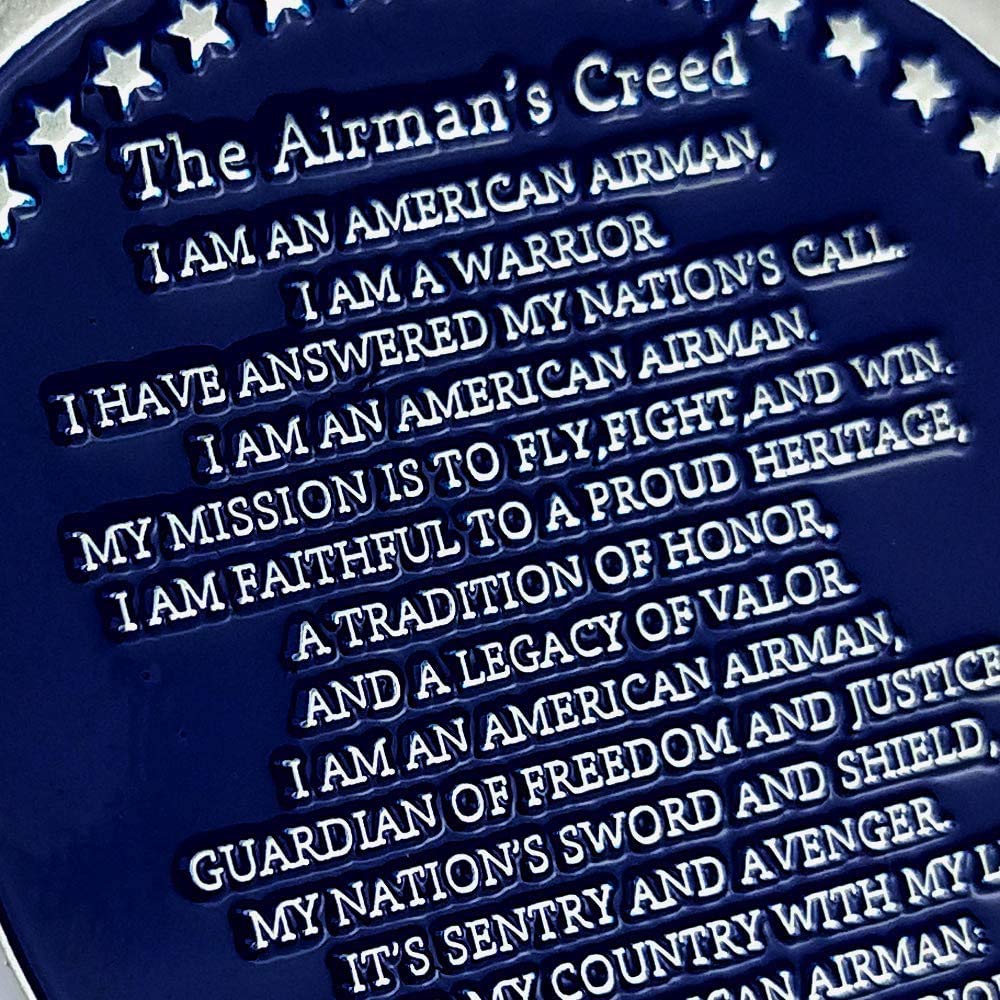 United States Air Force Airman's Value Creed Military Challenge Coin Collection