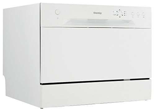 Danby DDW621WDB Countertop Dishwasher with 6 Place Settings, 6 Wash Cycles and Silverware Basket, Energy Star-Rated with Low Water Consumption and Quiet Operation