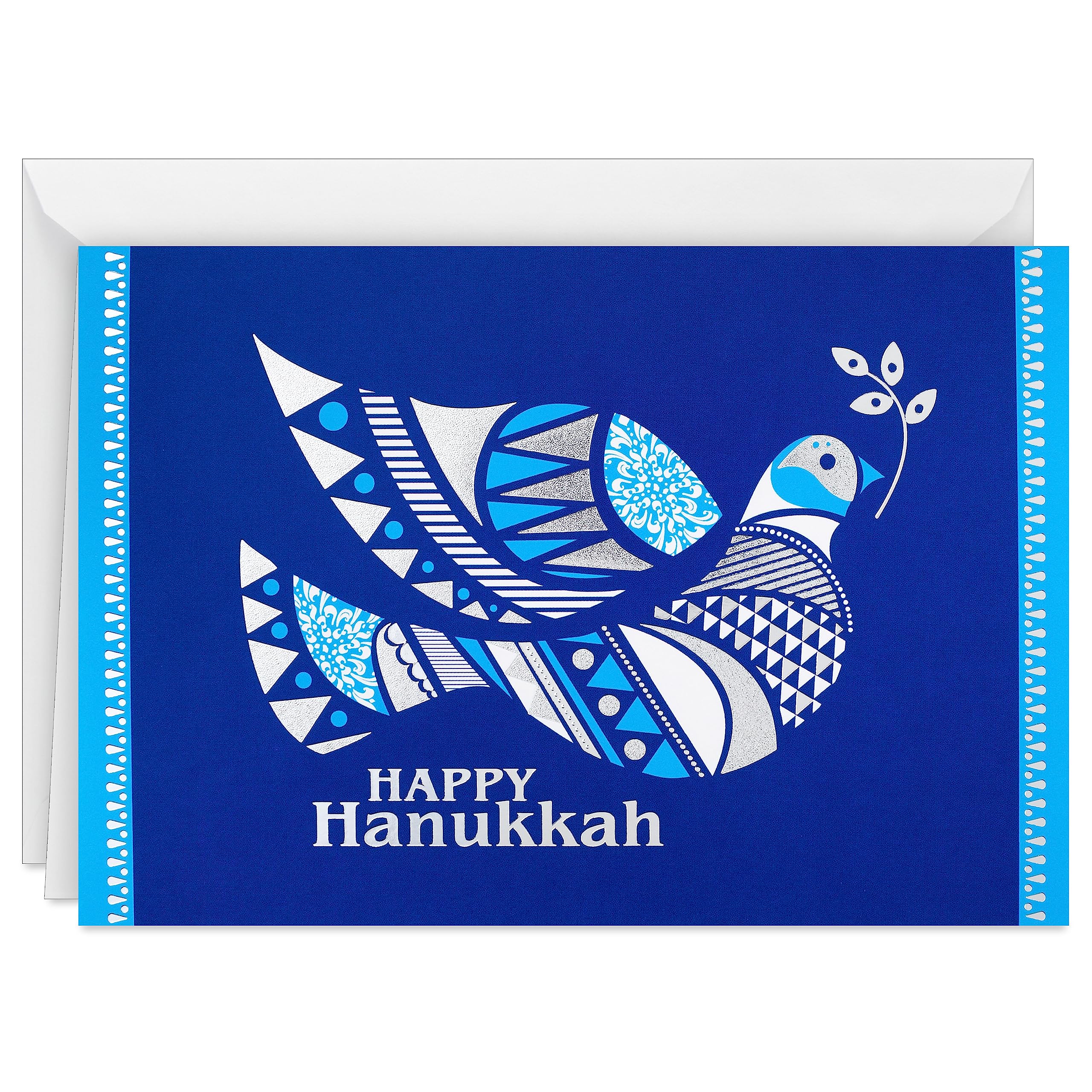 Hallmark Tree of Life Hanukkah Boxed Cards (40 Cards and Envelopes) Blue and Silver Dove