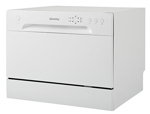 Danby DDW621WDB Countertop Dishwasher with 6 Place Settings, 6 Wash Cycles and Silverware Basket, Energy Star-Rated with Low Water Consumption and Quiet Operation