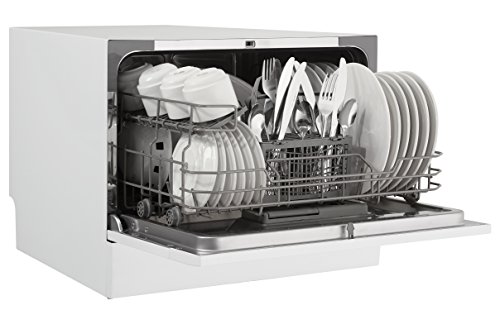Danby DDW621WDB Countertop Dishwasher with 6 Place Settings, 6 Wash Cycles and Silverware Basket, Energy Star-Rated with Low Water Consumption and Quiet Operation