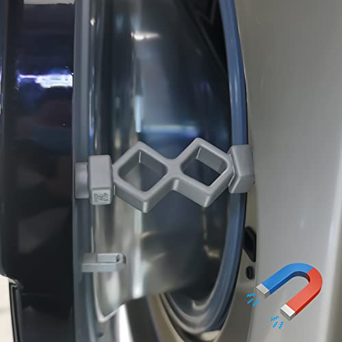 Magnetic Washer Door Prop, Flexible Washing Machine Door Prop Front Loader Helps your Washer Dry Properly to Prevent Odors, Fits Dryers and Dishwashers (Grey)