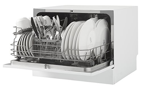 Danby DDW621WDB Countertop Dishwasher with 6 Place Settings, 6 Wash Cycles and Silverware Basket, Energy Star-Rated with Low Water Consumption and Quiet Operation