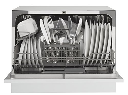 Danby DDW621WDB Countertop Dishwasher with 6 Place Settings, 6 Wash Cycles and Silverware Basket, Energy Star-Rated with Low Water Consumption and Quiet Operation