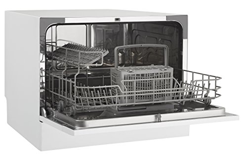 Danby DDW621WDB Countertop Dishwasher with 6 Place Settings, 6 Wash Cycles and Silverware Basket, Energy Star-Rated with Low Water Consumption and Quiet Operation