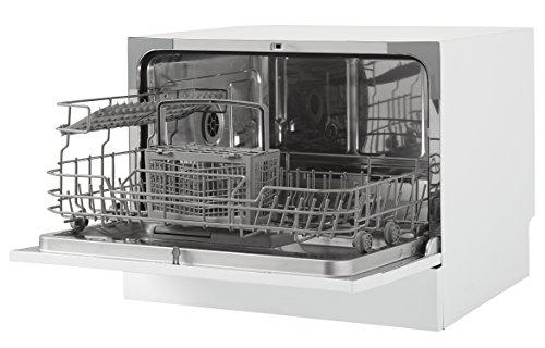 Danby DDW621WDB Countertop Dishwasher with 6 Place Settings, 6 Wash Cycles and Silverware Basket, Energy Star-Rated with Low Water Consumption and Quiet Operation