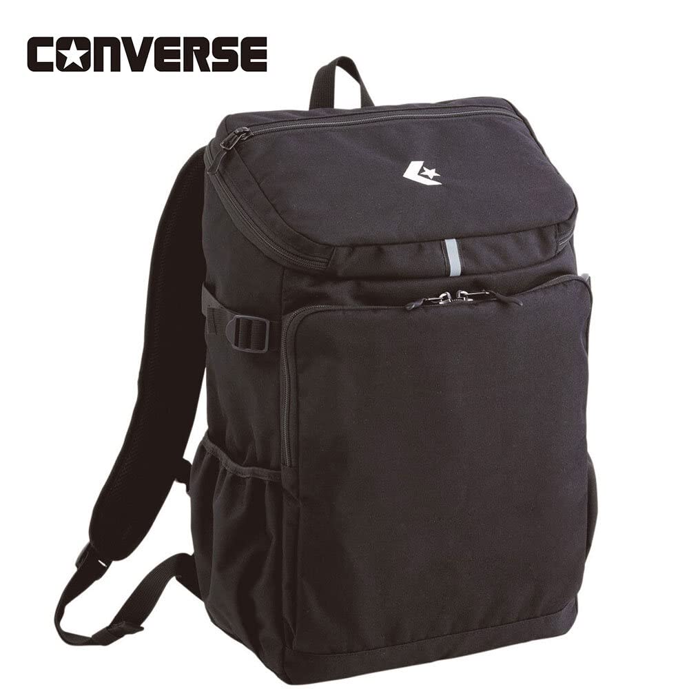 Converse C2259010 Backpack, Water Repellent, Square D Pack, Black