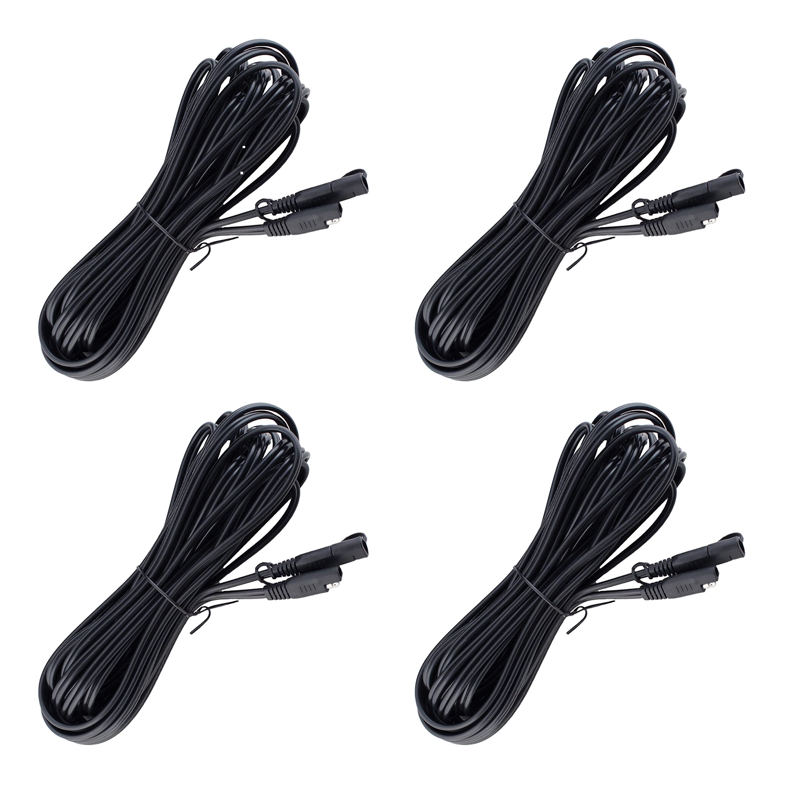 Battery Tender 25 Foot Extension SAE Cable 4 Pack - Designed for Use with Battery Tender Chargers - Quick Connect Plugs for Easy Connection to Motorcycle, Cars, ATVs and More - 081-0148-25-BG4