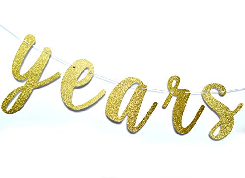 17 Years Loved Banner Sign Gold Glitter for 17th Birthday Party Decorations Anniversary Decor Pre-assembled Bunting Photo Booth Props