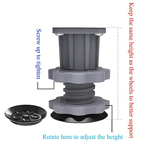 Mornteko Plant Caddy with Wheels Ajustable Universal Mobile Base with 4 Locking Double Wheels and 8 Strong Feet for Large Plants Refrigerator Washer Dryer Washing Machine