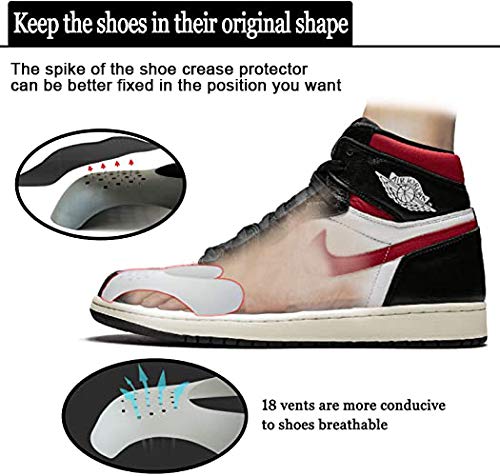 Jdomall 2 Pairs Shoes Crease Protector Toe Box, Prevent Sneaker Shoes Crease Protector for Men and Women's 7-12/