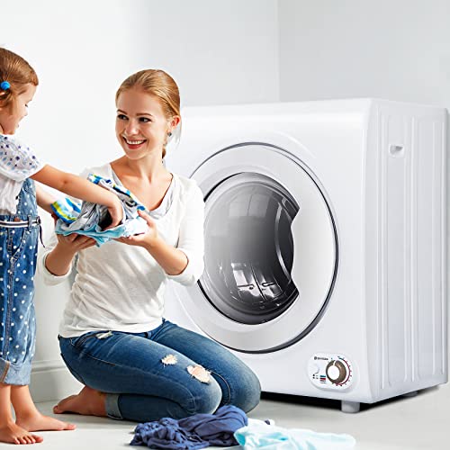 Sentern Compact Portable Laundry Dryer - 9LBS Capacity Portable Front Load Clothes Dryer 1400W Power with 4 Drying Modes, Stainless Steel Tub for Apartment