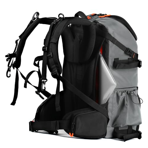 K&F Concept Camera Bag EVA Waterproof 2 in 1Camera Backpack Shoulder Bag 32L Large Capacity with Rain Cover Storage for 15.6" Laptop for Photography