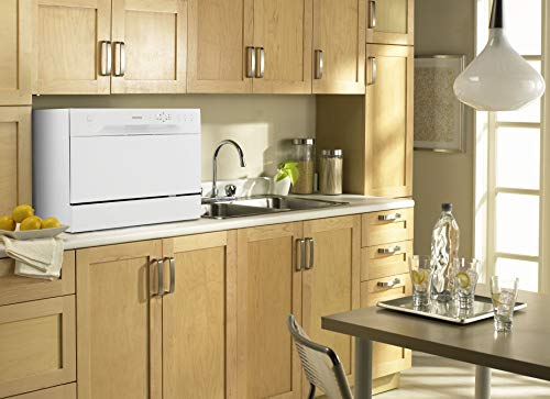 Danby DDW621WDB Countertop Dishwasher with 6 Place Settings, 6 Wash Cycles and Silverware Basket, Energy Star-Rated with Low Water Consumption and Quiet Operation