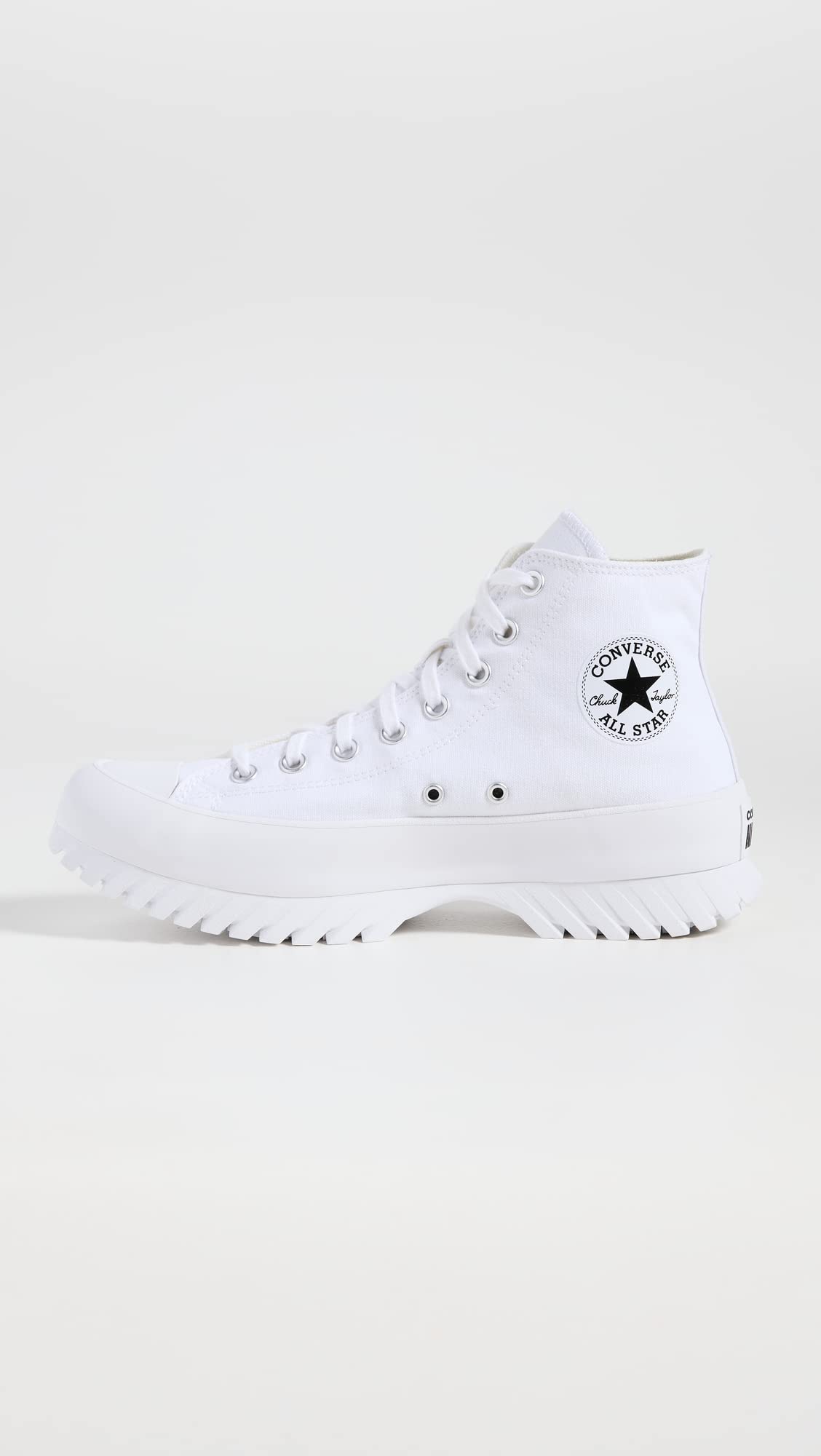 Converse Chuck Taylor All Star Lugged 2.0 Unisex, White/Egret/Black, 8.5 US Women/6.5 US Men