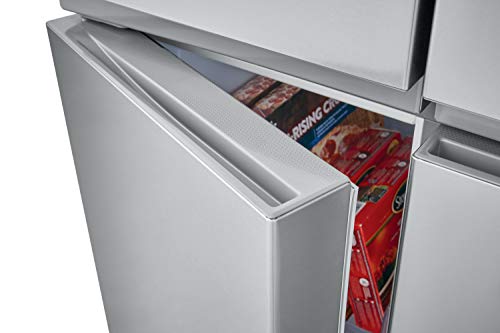 Frigidaire 17.4 Cu. Ft. 4 Door Refrigerator in Brushed Steel with Adjustable Freezer Storage