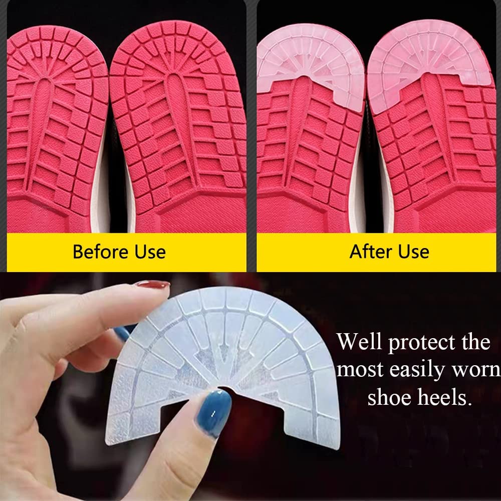 Sole Protector for Sneakers, Shoe Heel Protector Strong Self-Adhesive Repair Plates for Air Jordan Shoes Non Slip Heel Pad Sole Plates for Men and Women