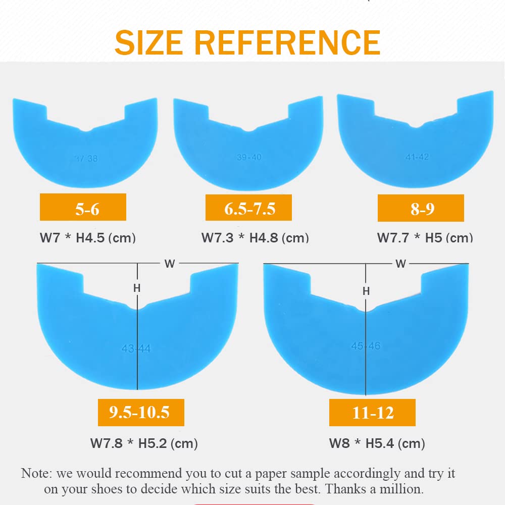Sole Protector for Sneakers, Shoe Heel Protector Strong Self-Adhesive Repair Plates for Air Jordan Shoes Non Slip Heel Pad Sole Plates for Men and Women