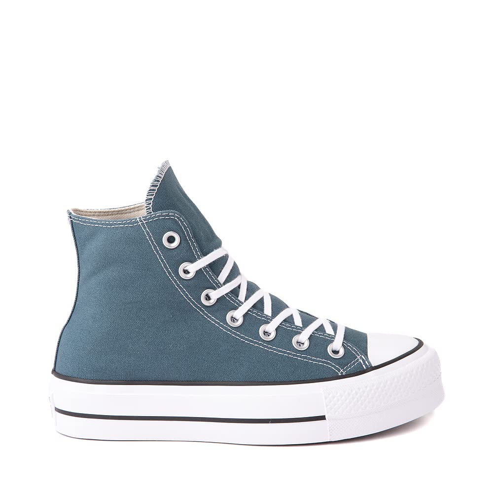 Converse Unisex Chuck Taylor All Star Lift High Canvas Sneaker - Lace up Closure Style - Deep Sleep/White/Black 9