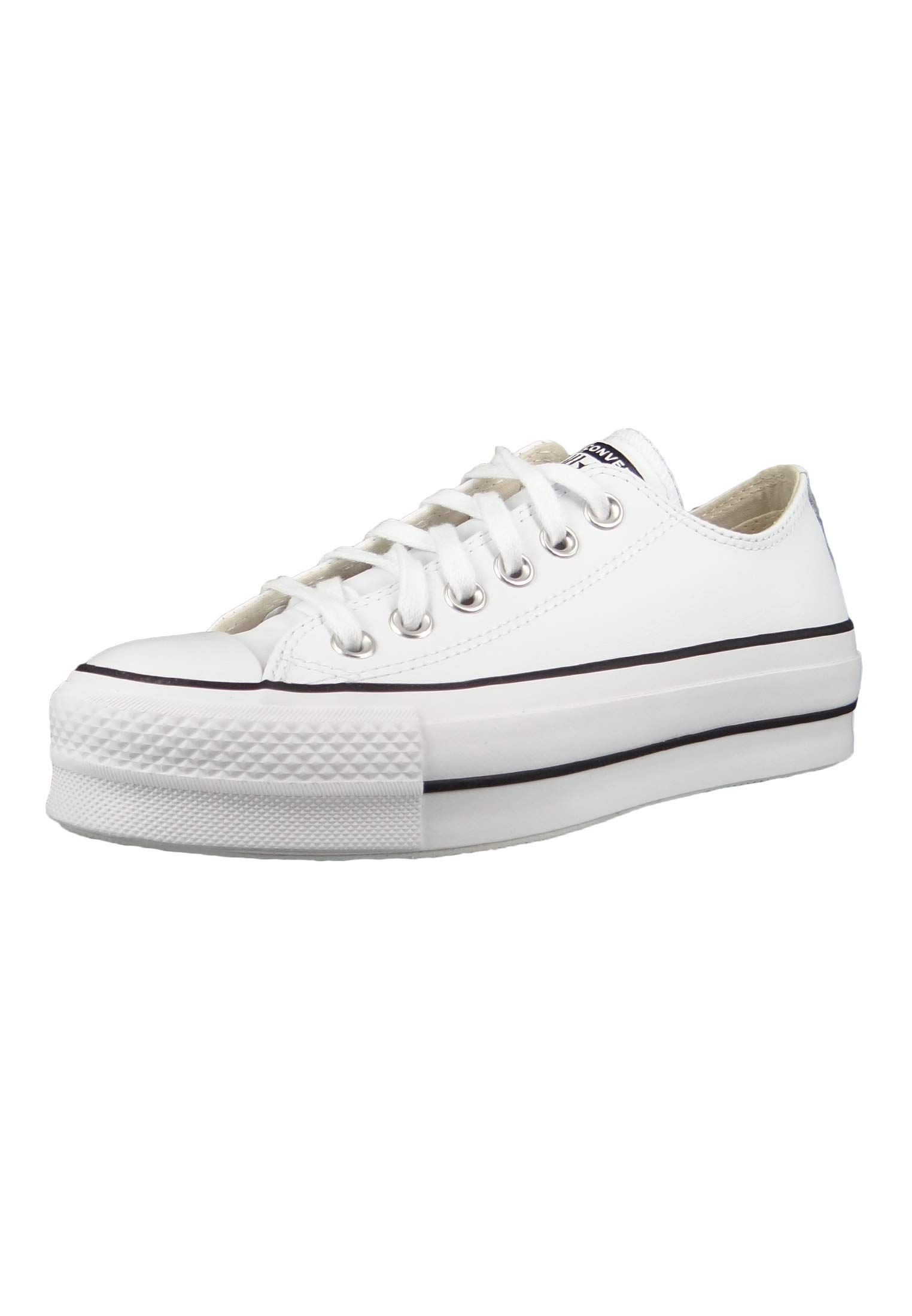 Converse Women's Chuck Taylor All Star Lift Clean Sneaker, White/Black/White, 7.5 M US