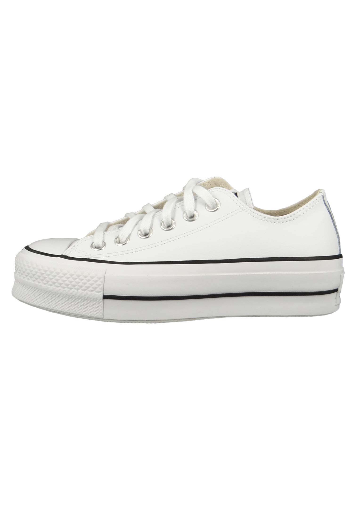 Converse Women's Chuck Taylor All Star Lift Clean Sneaker, White/Black/White, 7.5 M US