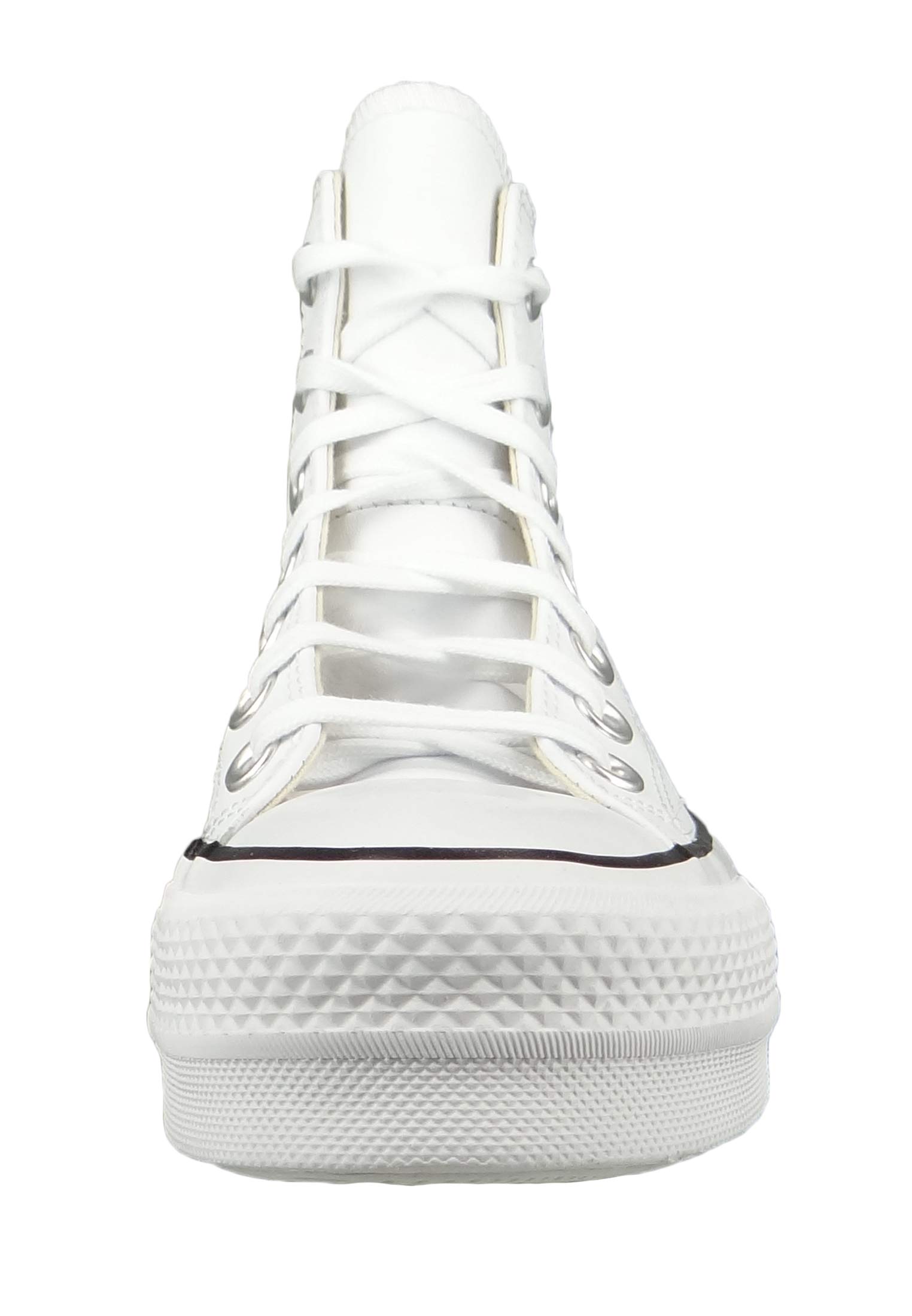 Converse Women's Chuck Taylor All Star Lift Clean HIGH TOP Sneaker, White/Black/White, 6 M US