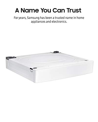 SAMSUNG 27β Wide Laundry Riser Pedestal Stand for 27β Wide Front Load Washer or Dryer, Lifts Machine 6βin Height, WE272NW/A3, White