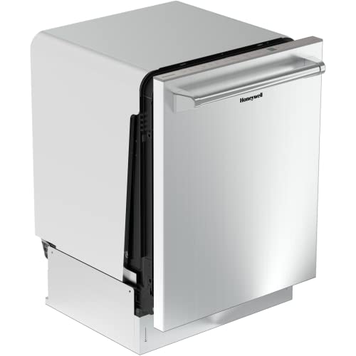 Honeywell 24 Inch Dishwasher with 14 Place settings, 6 Washing Programs, Stainless Steel Tub, UL/Energy Star- Stainless Steel
