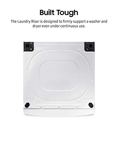 SAMSUNG 27β Wide Laundry Riser Pedestal Stand for 27β Wide Front Load Washer or Dryer, Lifts Machine 6βin Height, WE272NW/A3, White