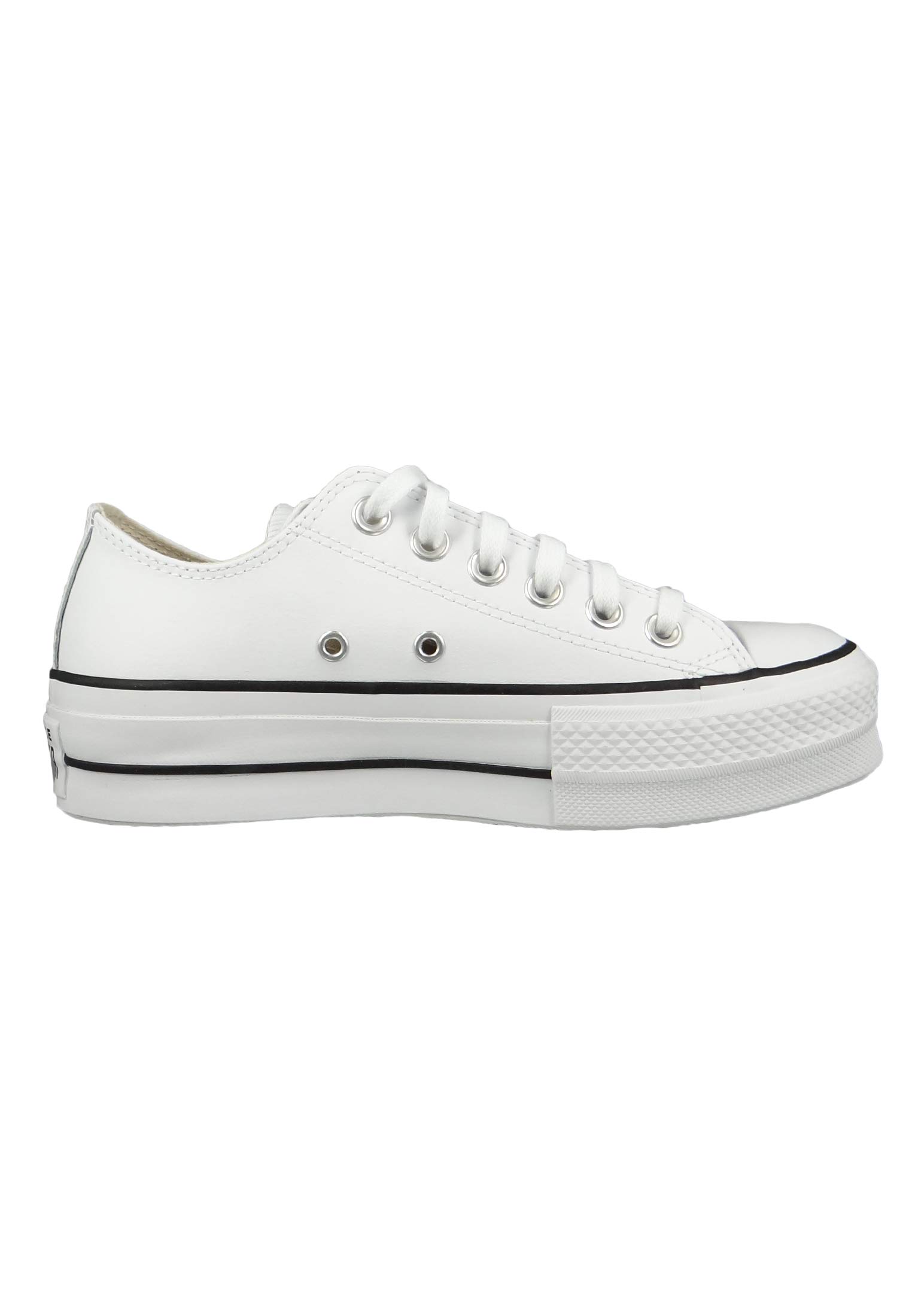 Converse Women's Chuck Taylor All Star Lift Clean Sneaker, White/Black/White, 7.5 M US