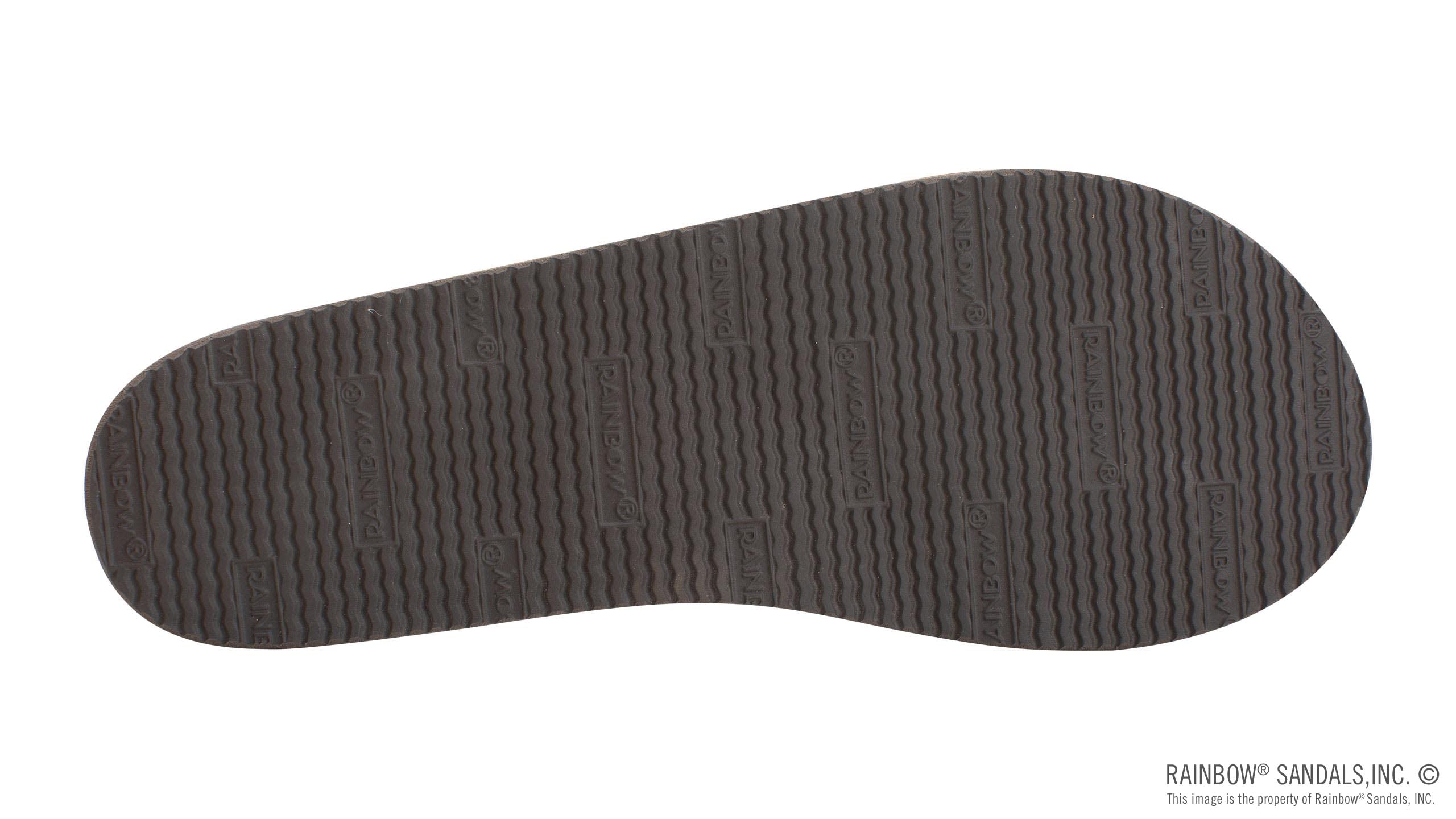 Rainbow Sandals Women's Single Layer Premier Leather Narrow Strap, Sierra Brown/Rainbow, Ladies X-Large / 8.5-9.5 B(M) US