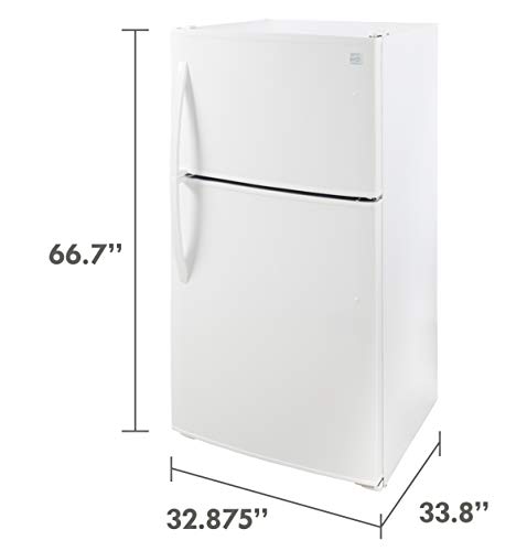 Kenmore Top-Freezer Refrigerator with LED Lighting and 20.8 Cubic Ft. Total Capacity, White