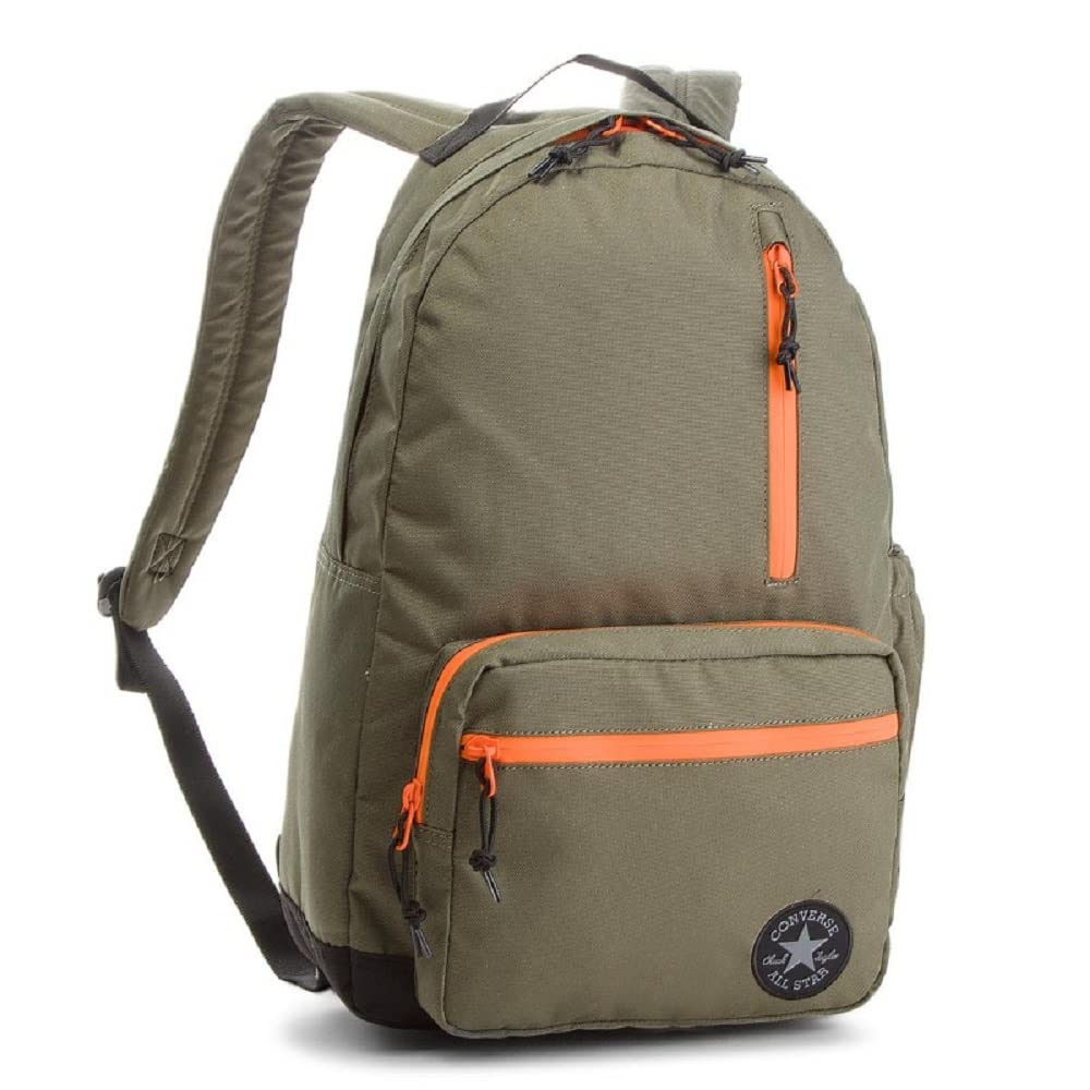 Converse Unisex-Adult's Go 2 Backpack (Surplus Green/Mandarin, One Size)