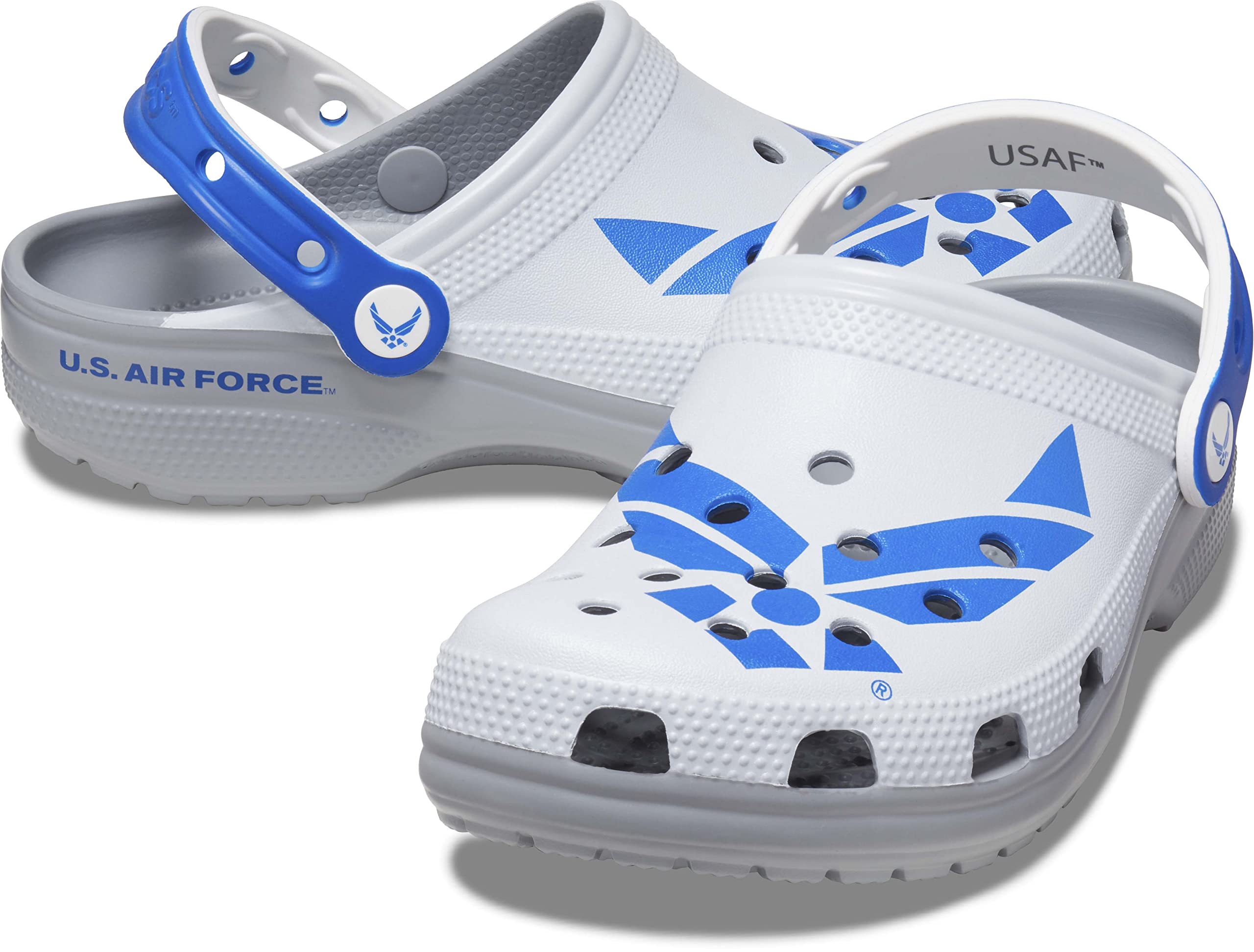 Crocs Unisex Classic United States Military Clogs, Air Force, 12 Women/10 Men