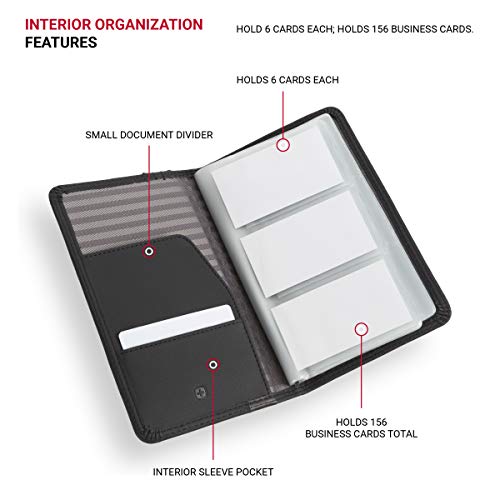 Wenger Luggage Diplomat Personal Card File 156, Black, One Size