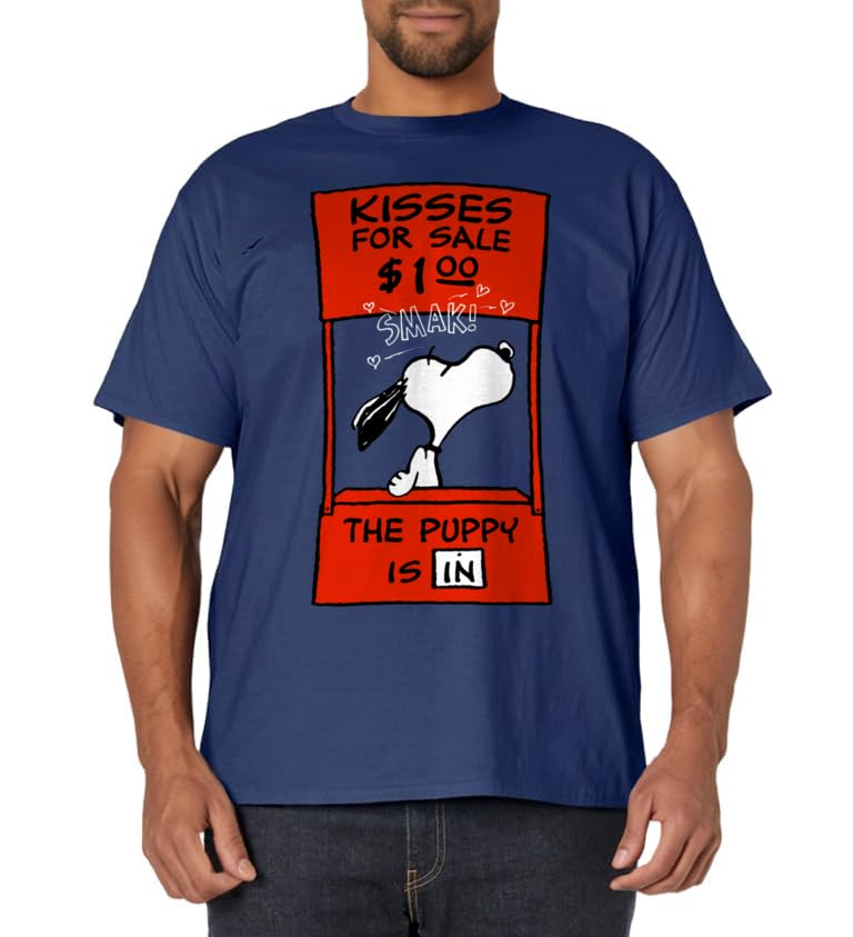Peanuts Snoopy Valentines Kissing Booth T-Shirt