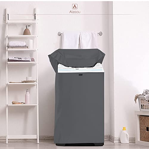 Portable Washing Machine Cover,Top Load Washer Dryer Cover,Waterproof Full-Automatic,Wheel Washing Machine Cover(XL,Grey)
