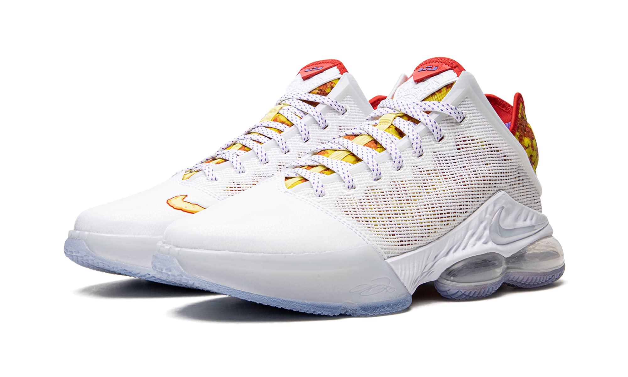 Nike Mens Lebron 19 Low DQ8344 100 Magic Fruity Pebbles - Size 8.5 White/Multi-Color