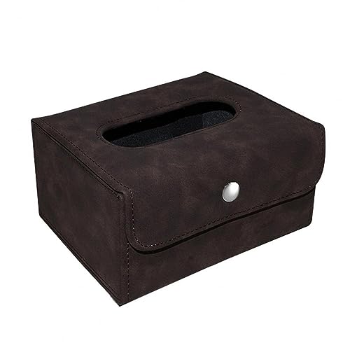 NOTRYA Tissue Box, Car Tissue Box, Suspended Car Seat Backrest Tissue Box (Color : Brown)