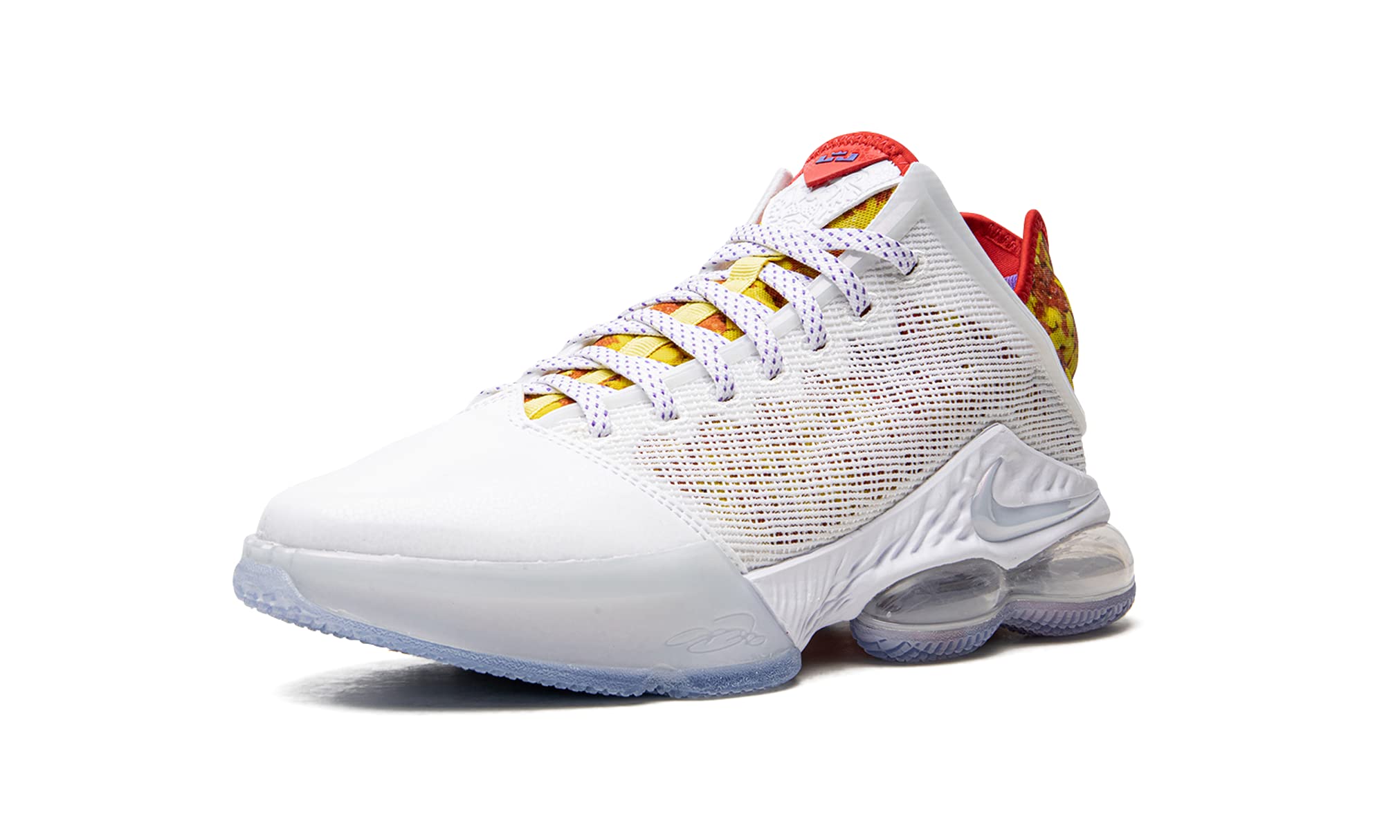 Nike Mens Lebron 19 Low DQ8344 100 Magic Fruity Pebbles - Size 8.5 White/Multi-Color