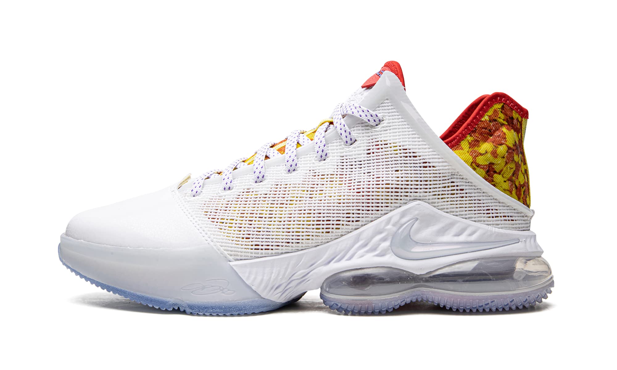 Nike Mens Lebron 19 Low DQ8344 100 Magic Fruity Pebbles - Size 8.5 White/Multi-Color