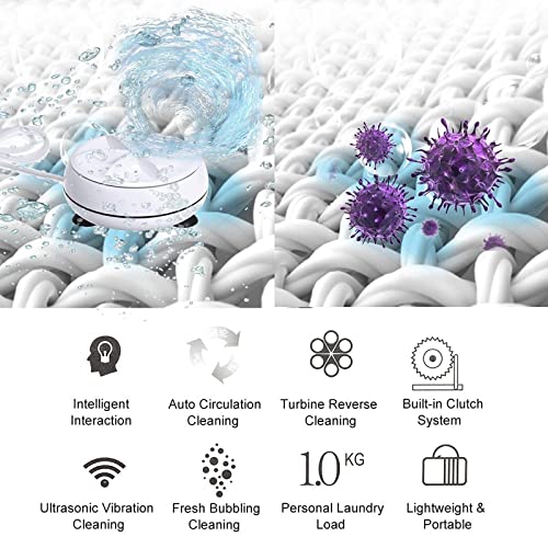Mini Dishwasher Portable Ultrasonic Intelligent Dishwasher, USB Ultrasonic Dishwasher Household Electric Dishwasher Vegetable Fruit Ultrasound Wave Vibration Washing Machine (3in1)